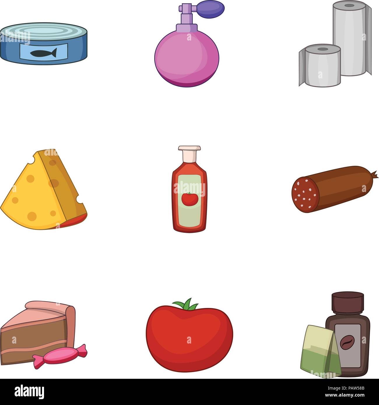 Refreshment icons set, cartoon style Stock Vector Image & Art - Alamy