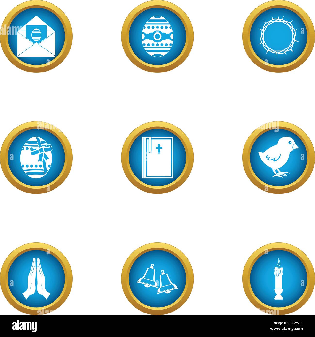 Fictional icons set, flat style Stock Vector Image & Art - Alamy