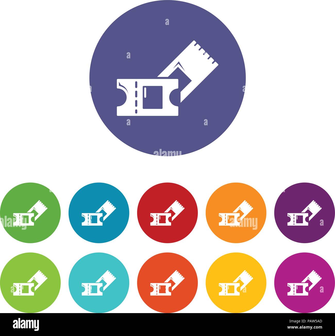 Ice hockey ticket icons set vector color Stock Vector Image & Art - Alamy