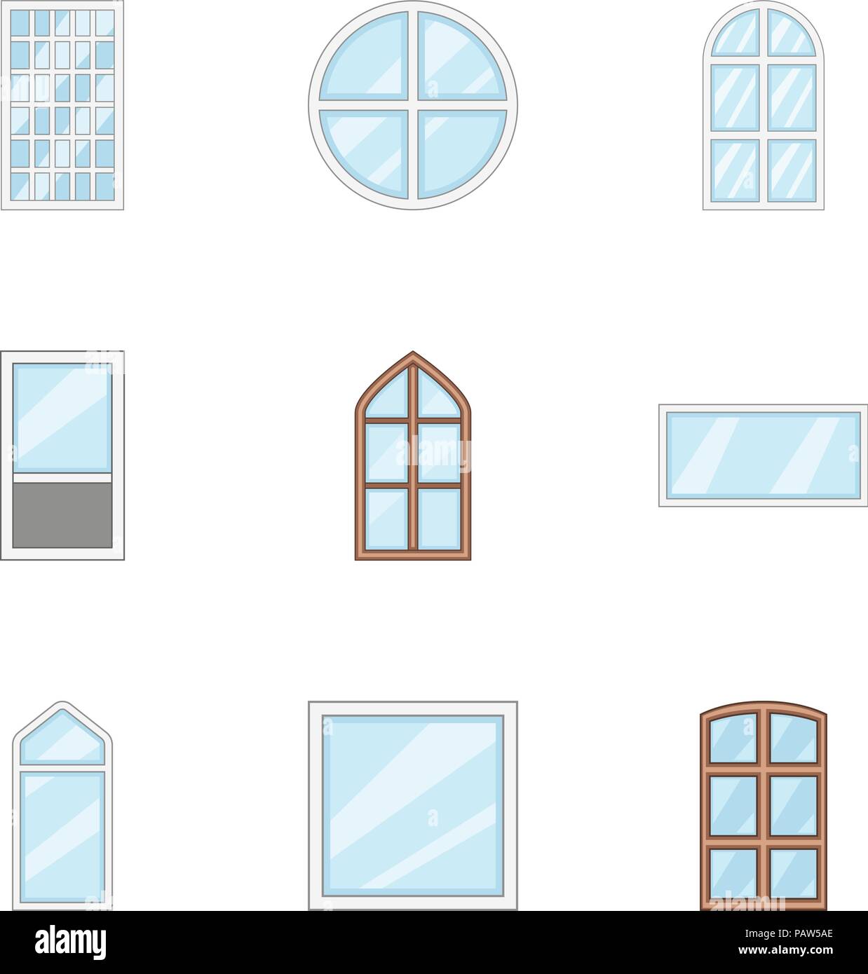 Window aperture icons set, cartoon style Stock Vector Image & Art - Alamy