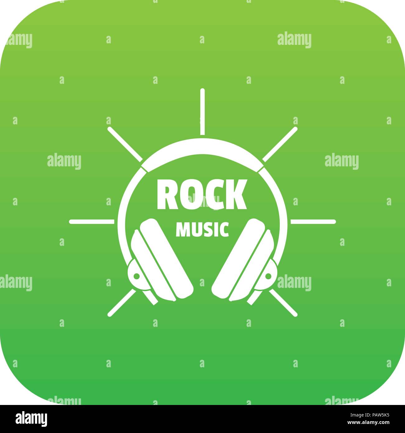 Modern rock music icon green vector Stock Vector Image & Art - Alamy