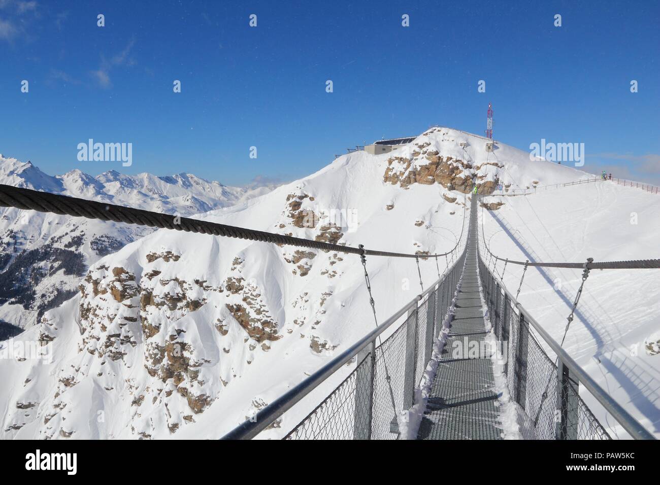Suspension bridge in gastein stubnerkogel hi-res stock photography and ...