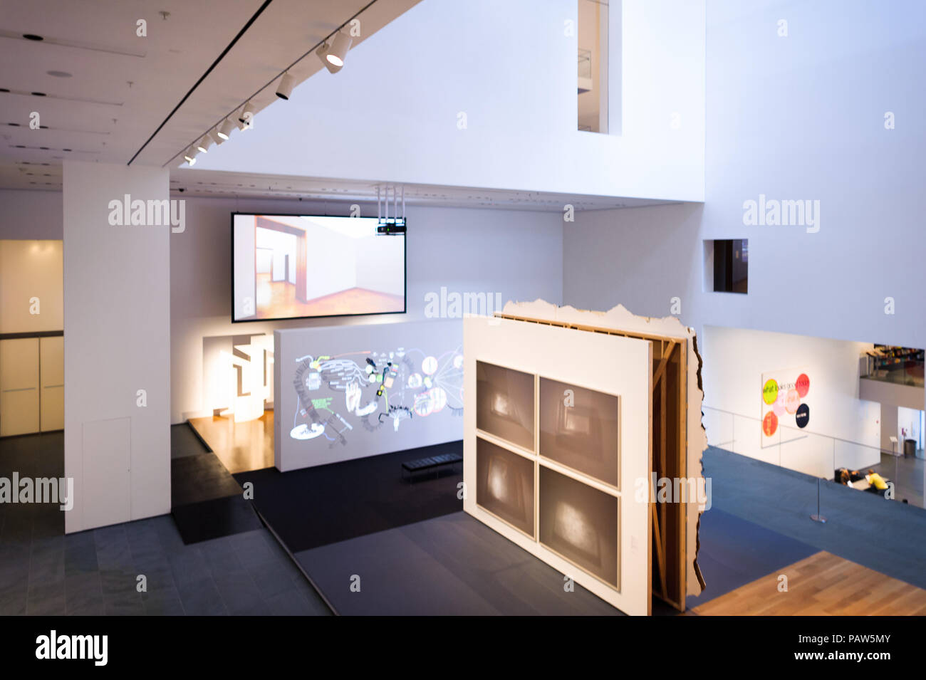 NEW YORK, USA - OCT 8, 2015: Interior of the Museum of Modern Art (MoMA ...