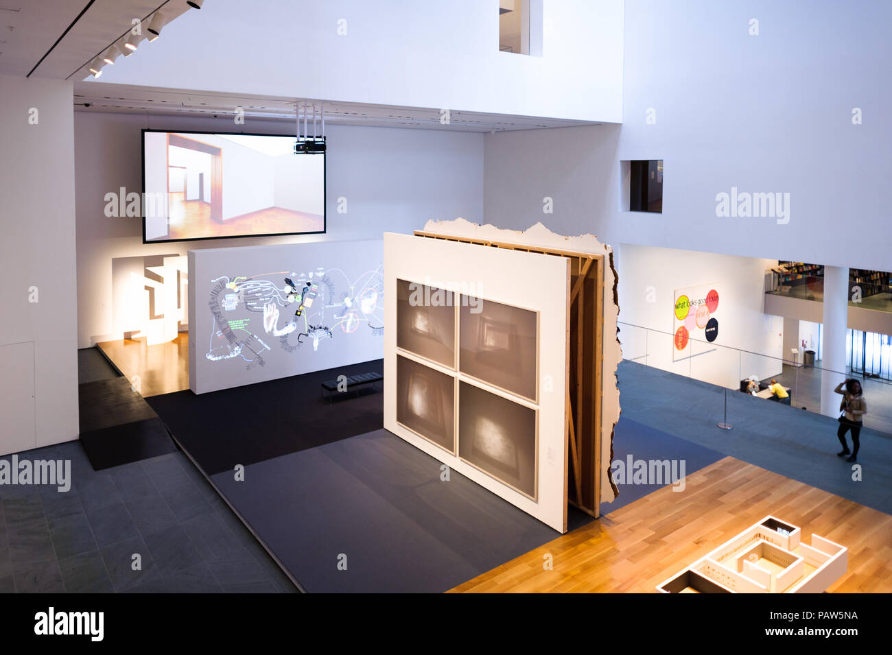 NEW YORK, USA - OCT 8, 2015: Interior of the Museum of Modern Art (MoMA ...