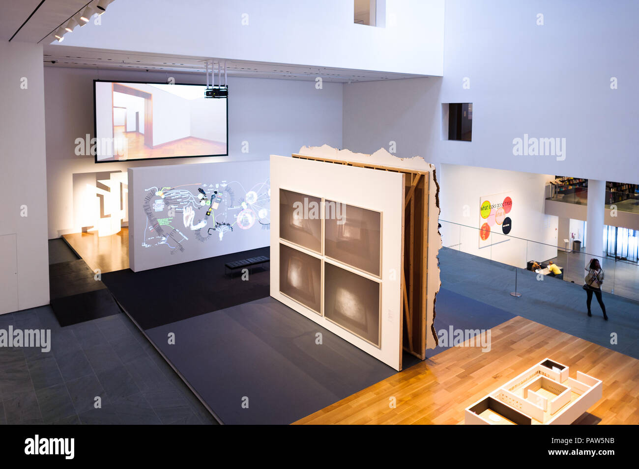 NEW YORK, USA - OCT 8, 2015: Interior of the Museum of Modern Art (MoMA ...