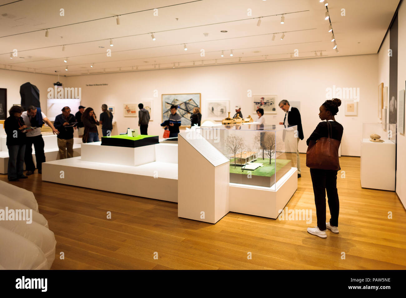 NEW YORK, USA - OCT 8, 2015: Interior of the Museum of Modern Art (MoMA ...