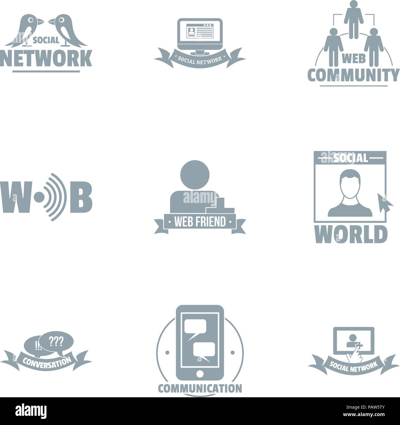 Office network logo set, simple style Stock Vector Image & Art - Alamy