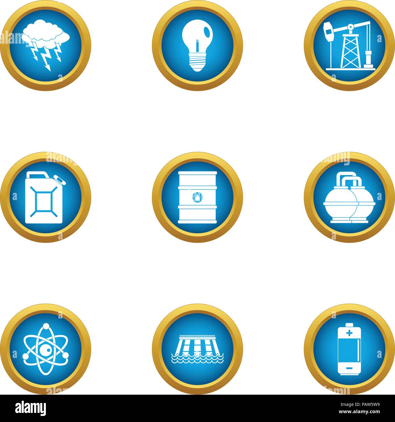 Nuclear science icons set, flat style Stock Vector Image & Art - Alamy