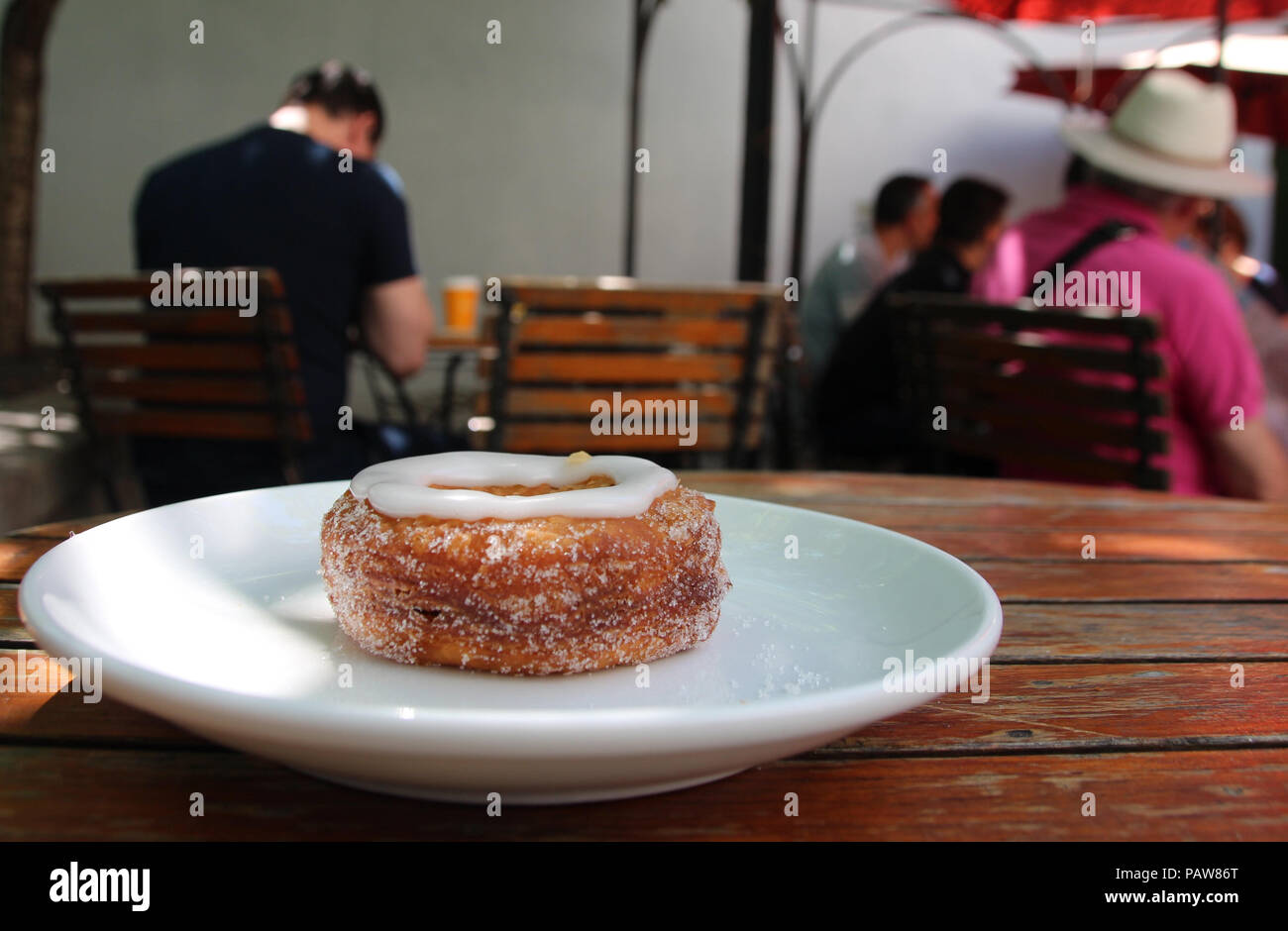 New York, USA. 19th July, 2018. The current cronut (Blueberry Coconut ...