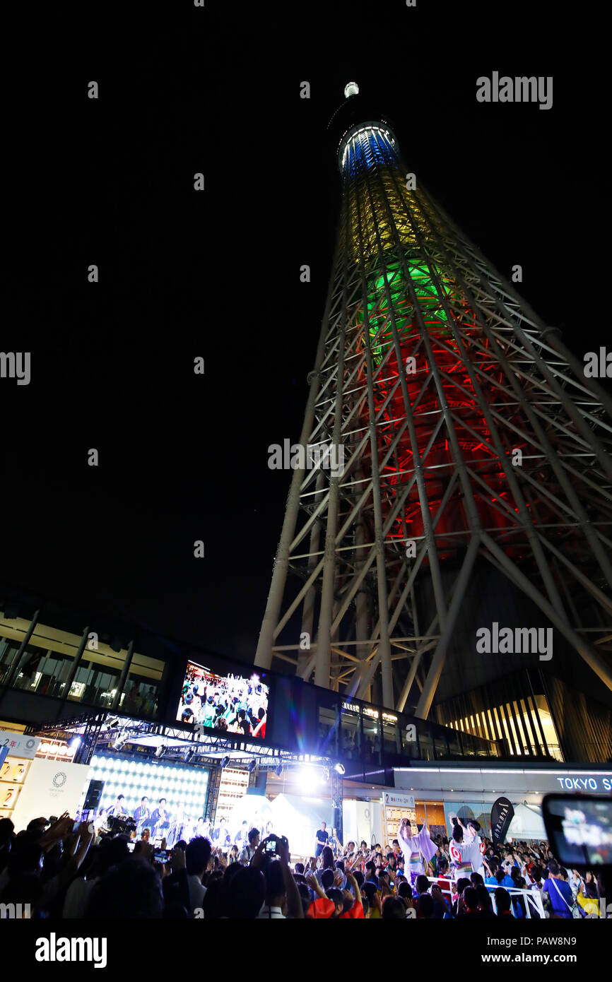 General view, JLUY 24, 2018 : Tokyo 2020 Olympic Countdown Event "Minna ...