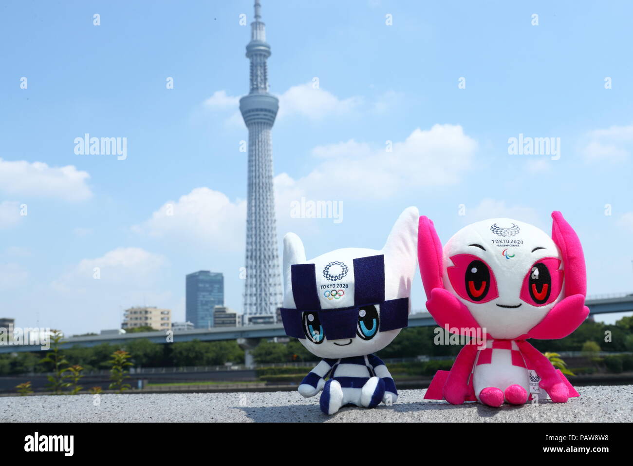 & Miraitowa & Someity, JULY 24, 2018 : Tokyo 2020 Olympic mascot ...