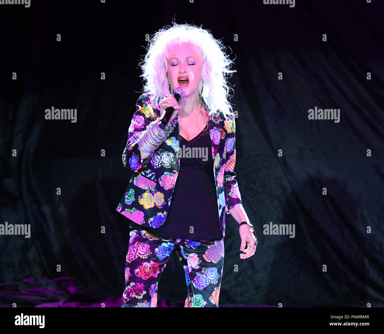 HOLLYWOOD FL - JULY 24: Cyndi Lauper performs at the Hard Rock Events ...