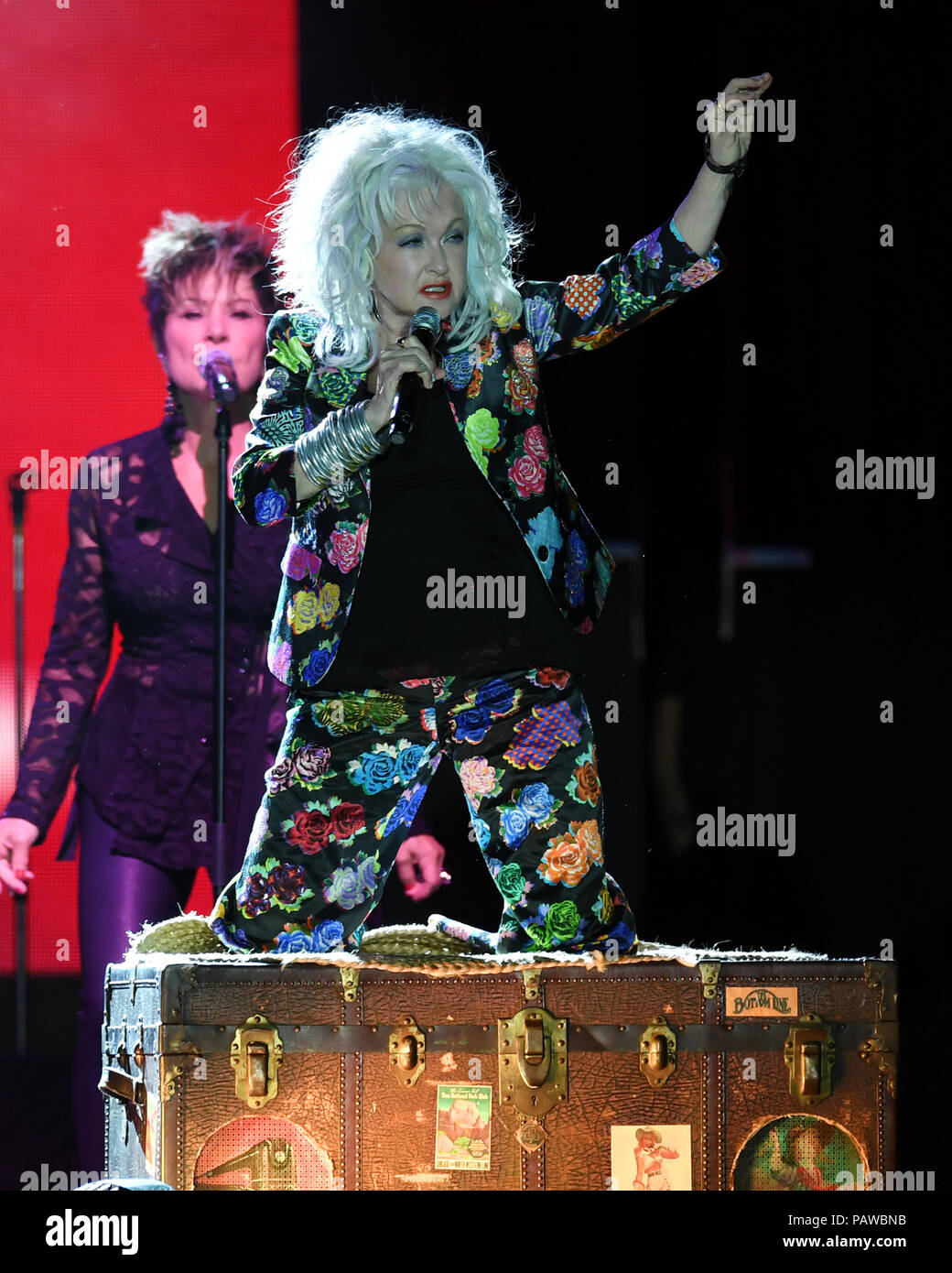 HOLLYWOOD FL - JULY 24: Cyndi Lauper performs at the Hard Rock Events ...