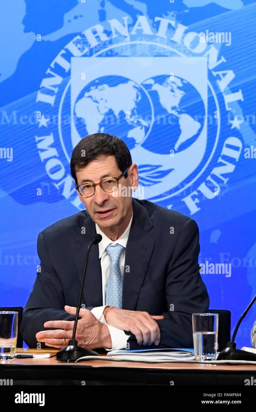 Washington, USA. 24th July, 2018. Maurice Obstfeld, Economic Counsellor ...
