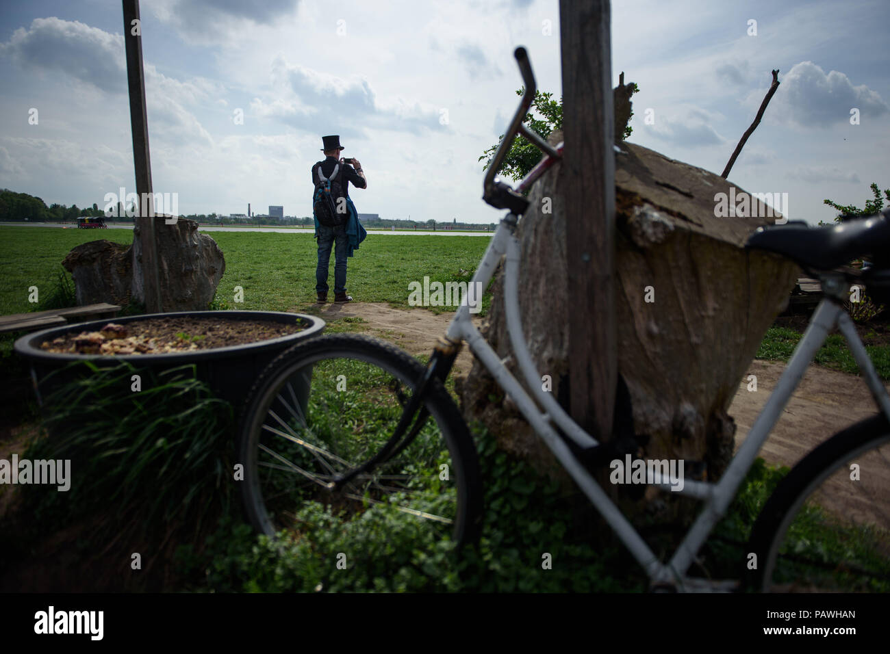 Berlin, Germany. 23rd Apr, 2018. Juha Jaervinen, participant of the ...