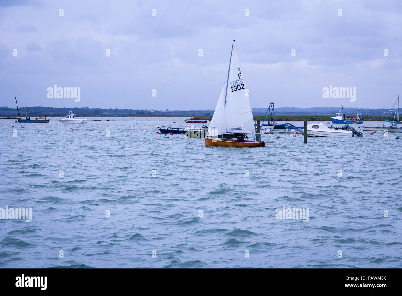 Sailing boats at West Mersea, Essex, England Stock Photo - Alamy