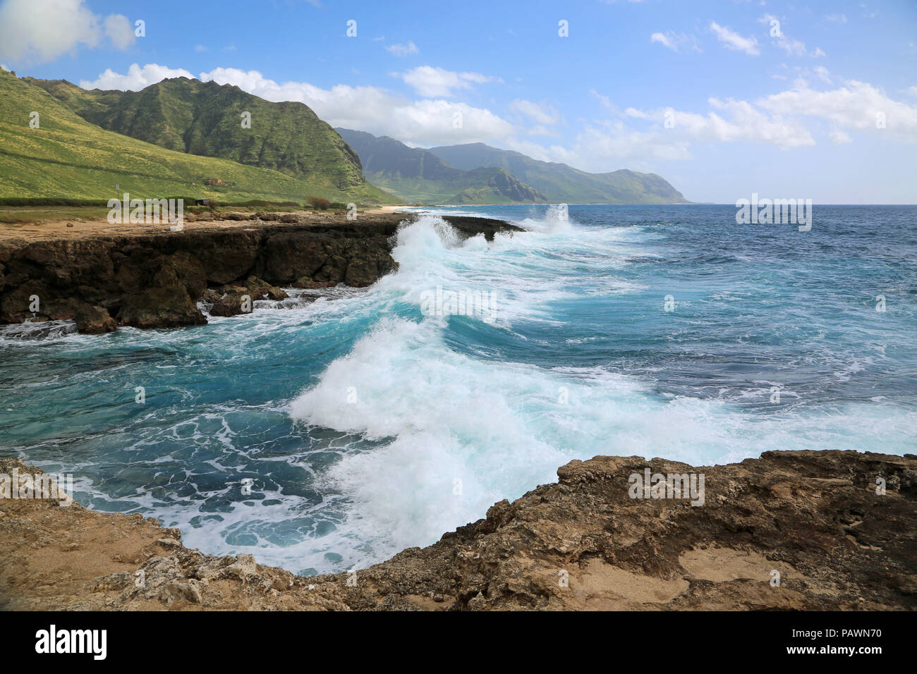 Kaena point cliffs hi-res stock photography and images - Alamy