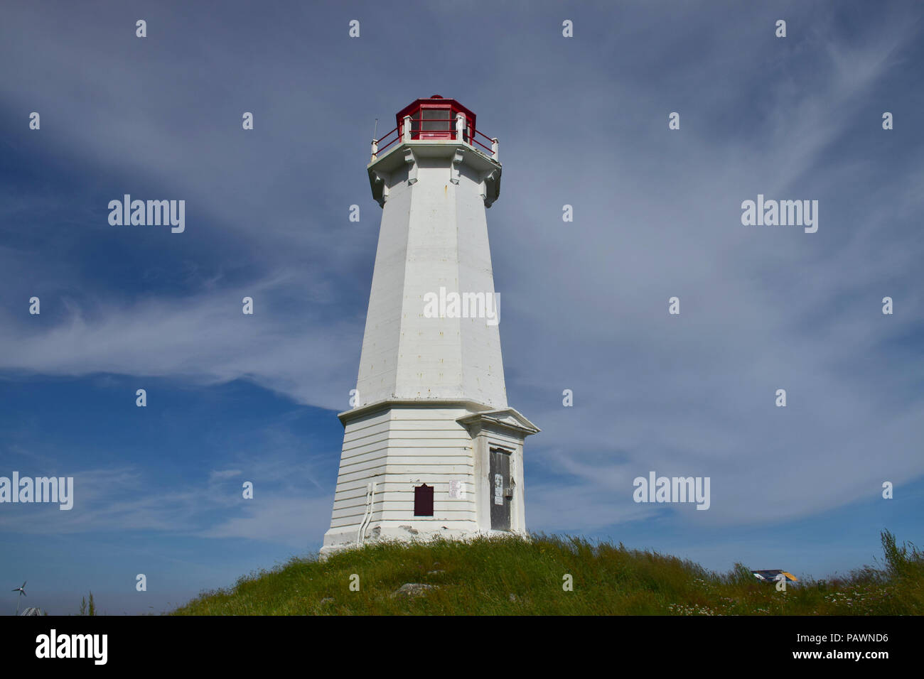 The Louisbourg Lighthouse in Nova Scotia, the first lighthouse built in ...