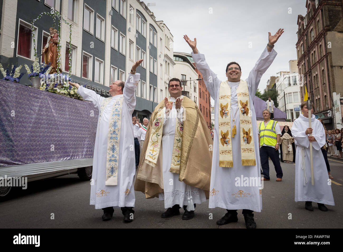 Annual procession of Madonna del Carmine (Our Lady of Mount Carmel) by ...