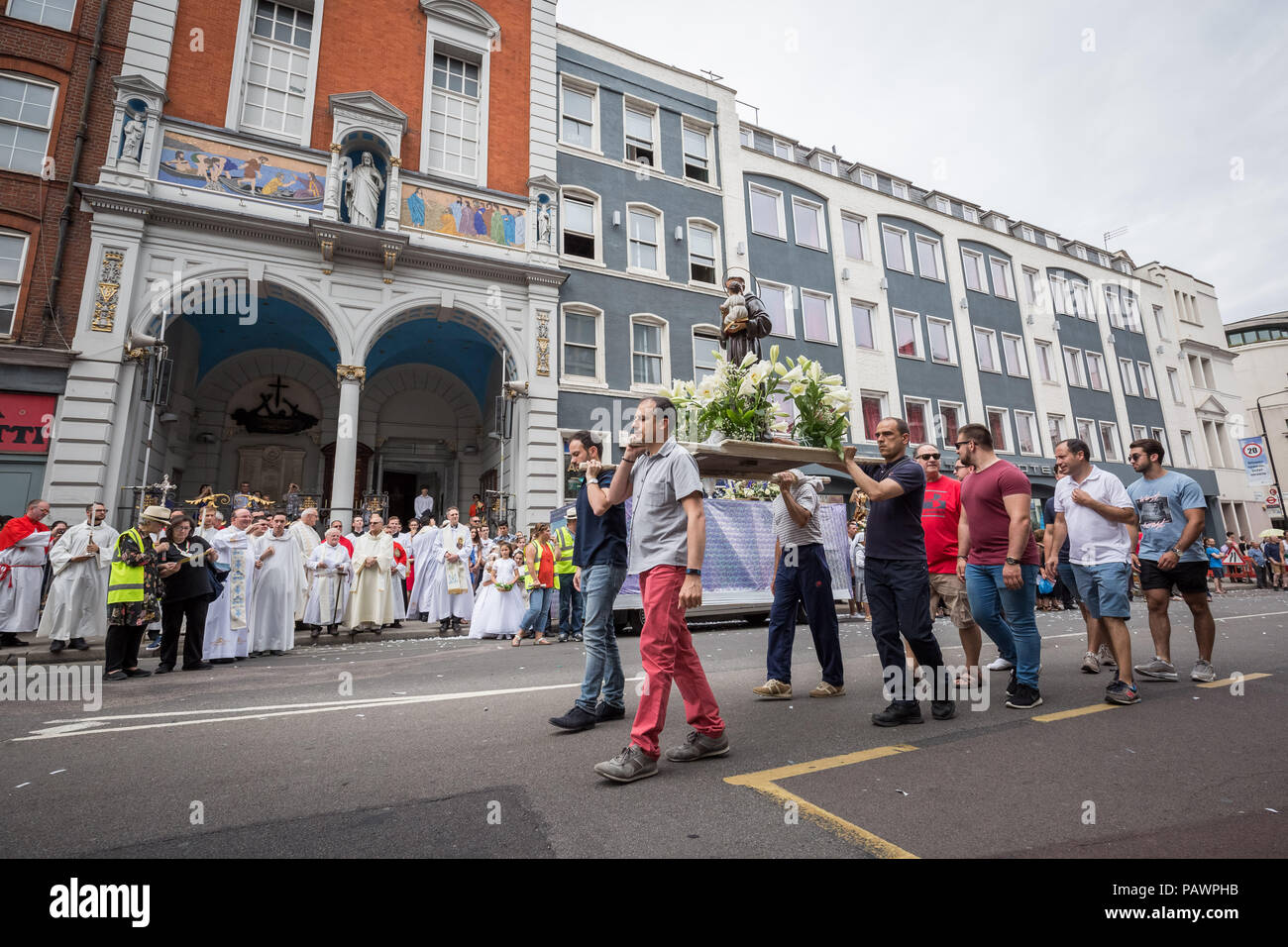 Annual procession of Madonna del Carmine (Our Lady of Mount Carmel) by ...