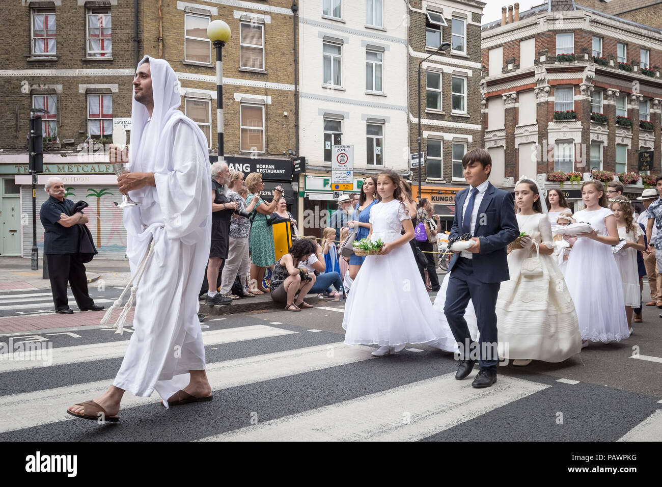 Annual procession of Madonna del Carmine (Our Lady of Mount Carmel) by ...