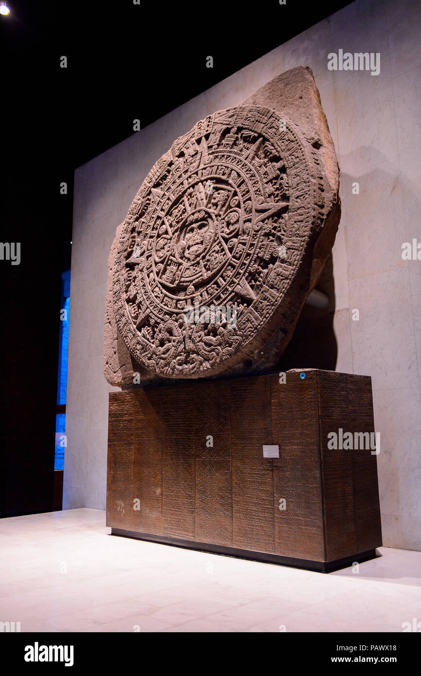 Aztec sunstone national museum hi-res stock photography and images - Alamy