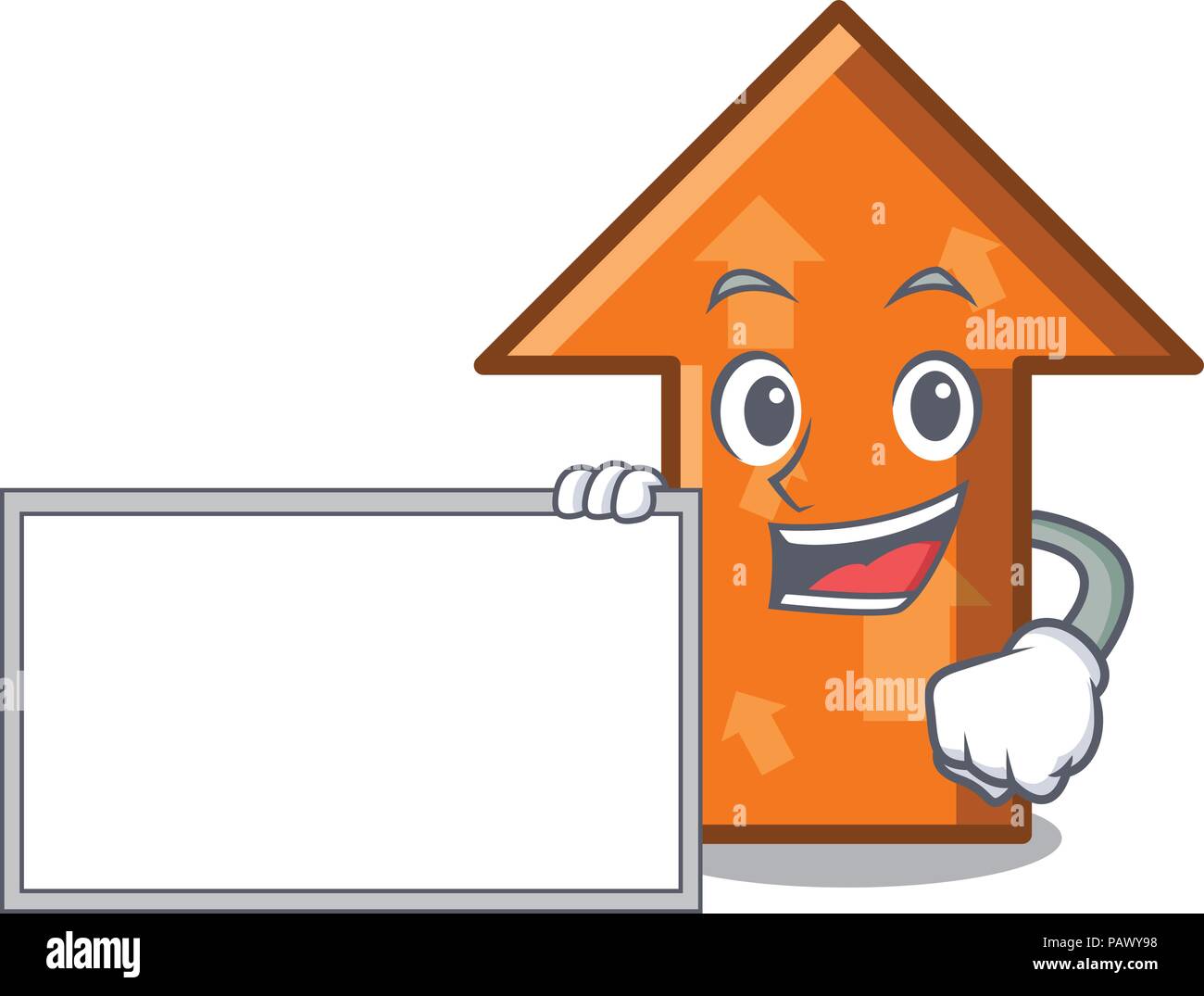 With board arrow character cartoon style Stock Vector Image & Art - Alamy