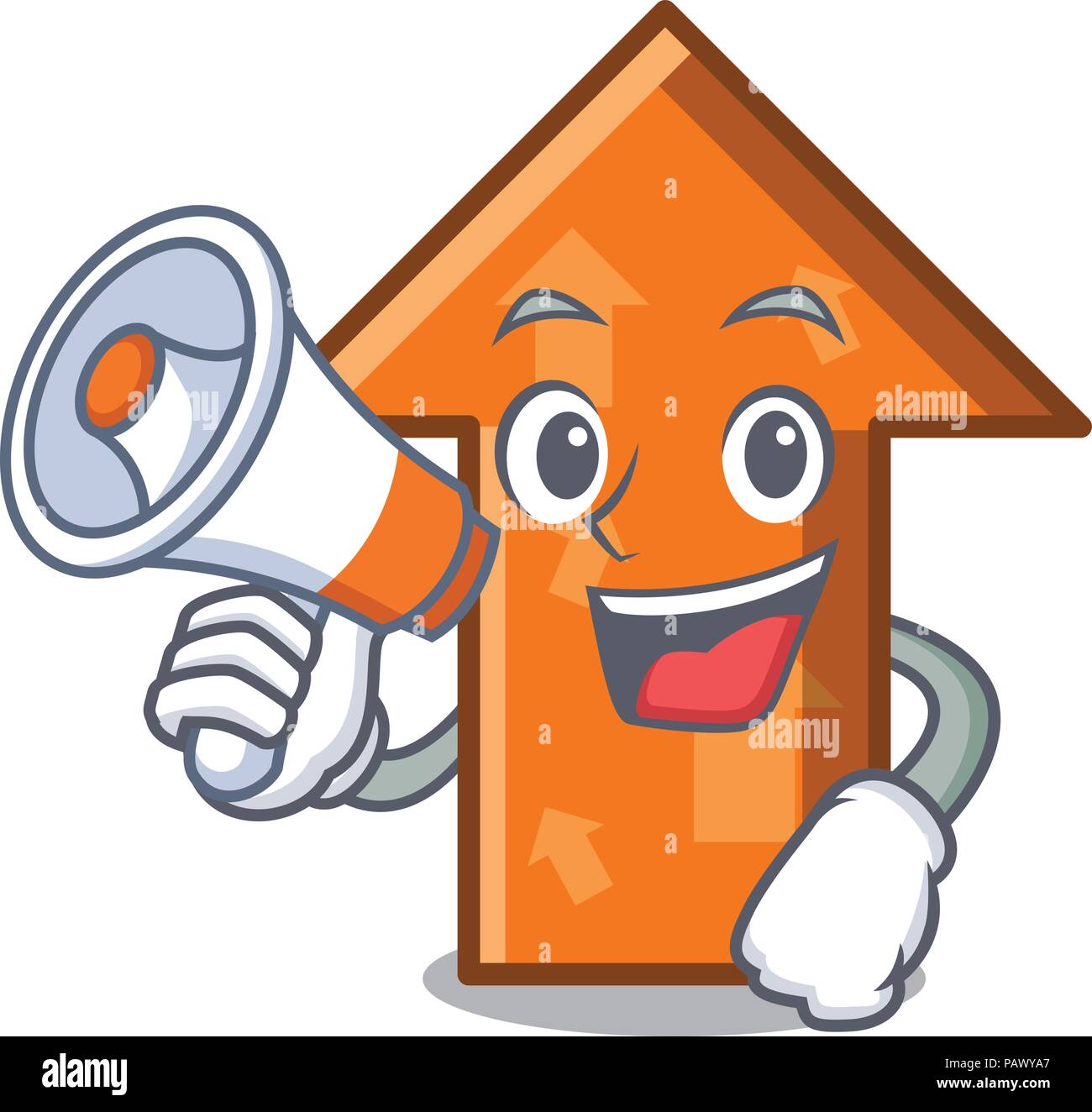With megaphone arrow character cartoon style Stock Vector Image & Art ...