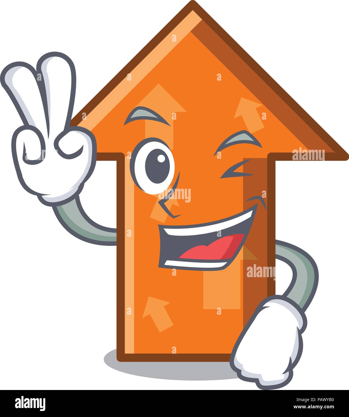 Two finger arrow character cartoon style Stock Vector Image & Art - Alamy