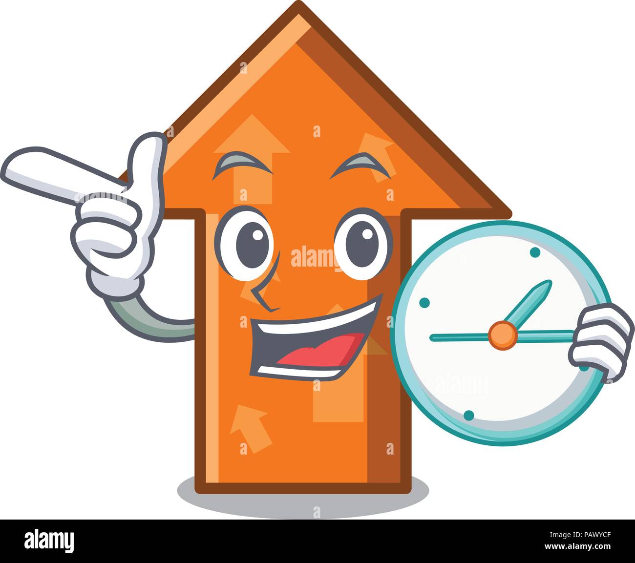 With clock arrow character cartoon style Stock Vector Image & Art - Alamy