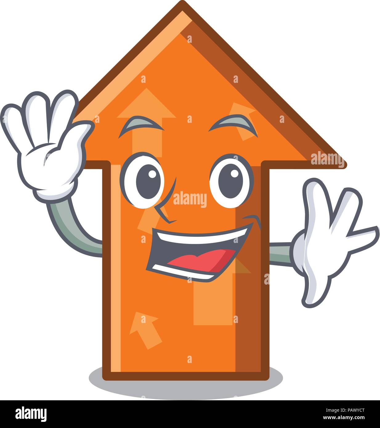 Waving arrow character cartoon style Stock Vector Image & Art - Alamy