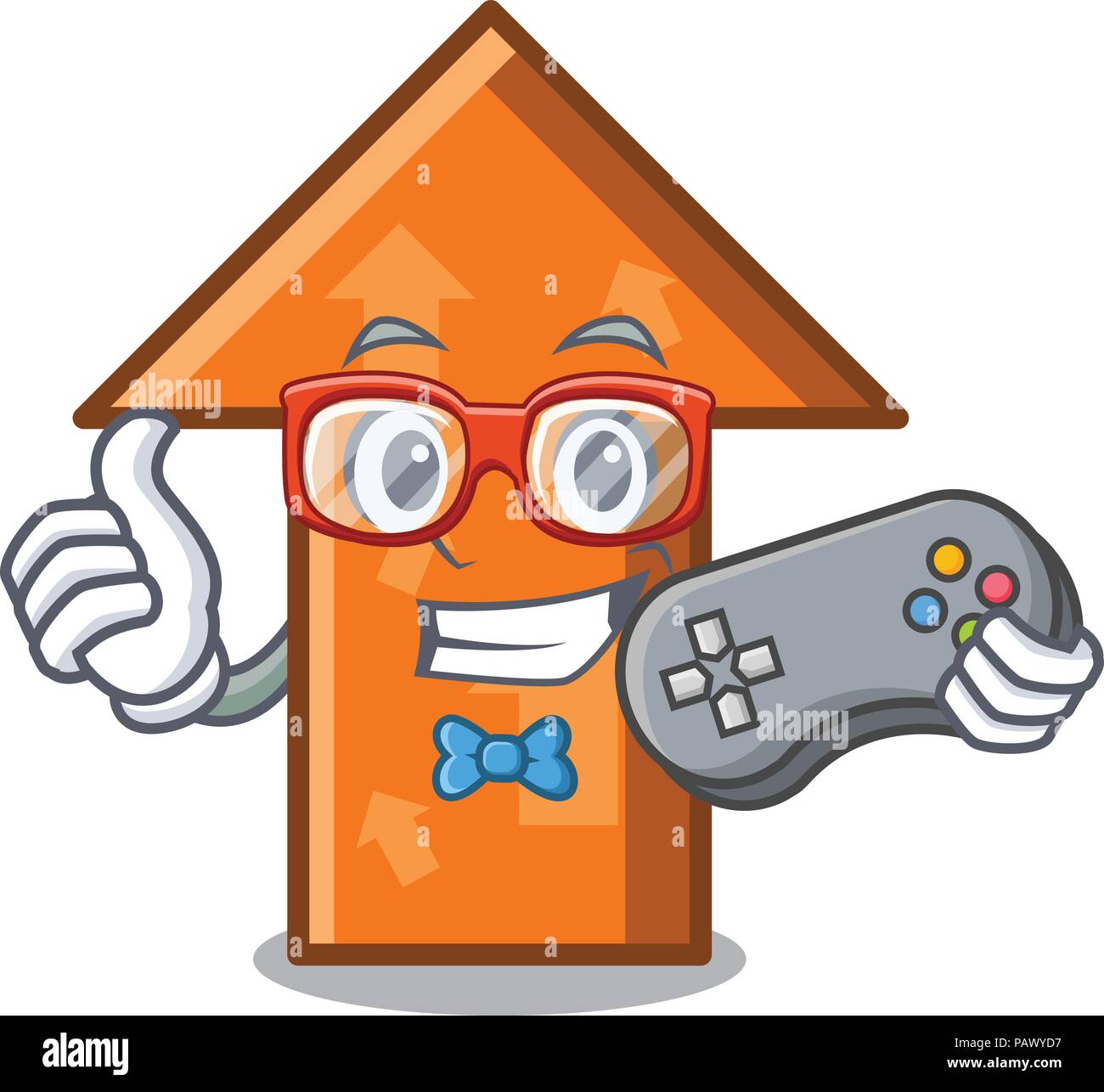 Gamer arrow mascot cartoon style Stock Vector Image & Art - Alamy