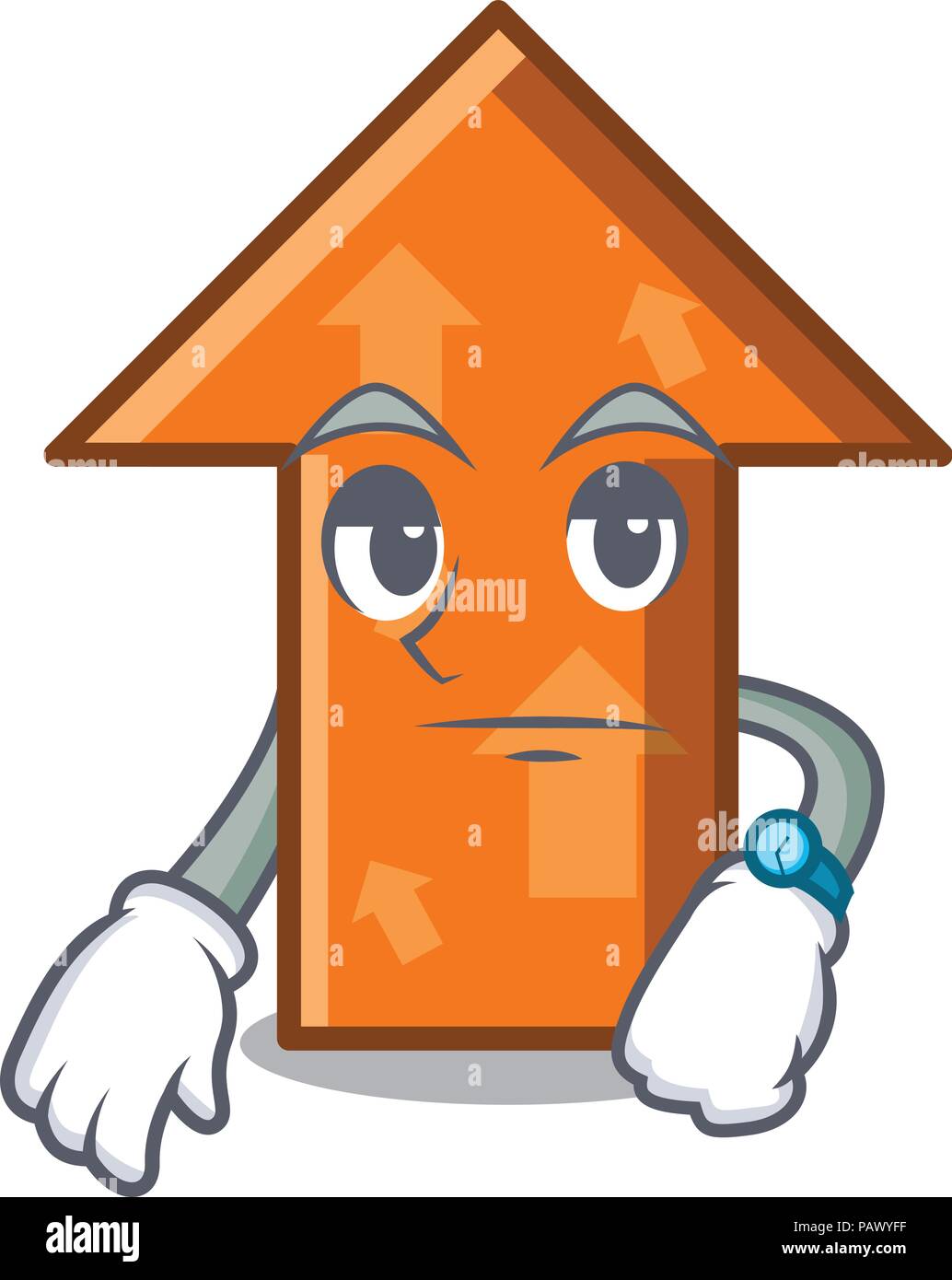 Waiting arrow mascot cartoon style Stock Vector Image & Art - Alamy