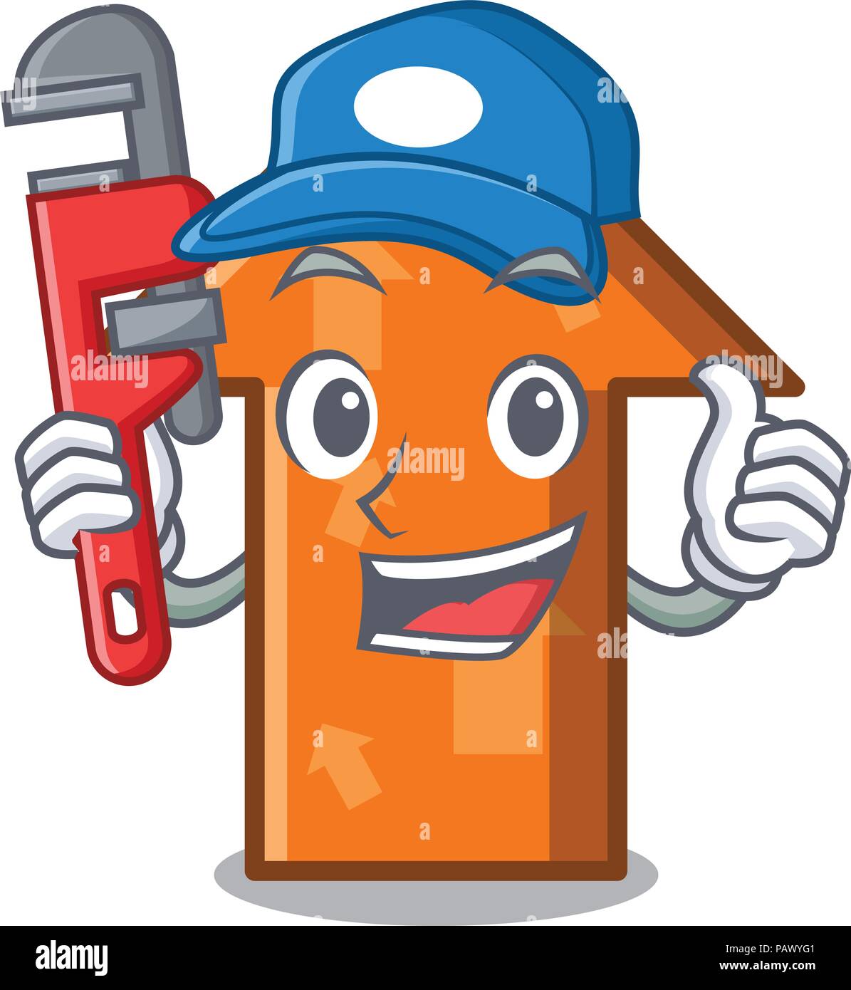 Plumber arrow mascot cartoon style Stock Vector Image & Art - Alamy