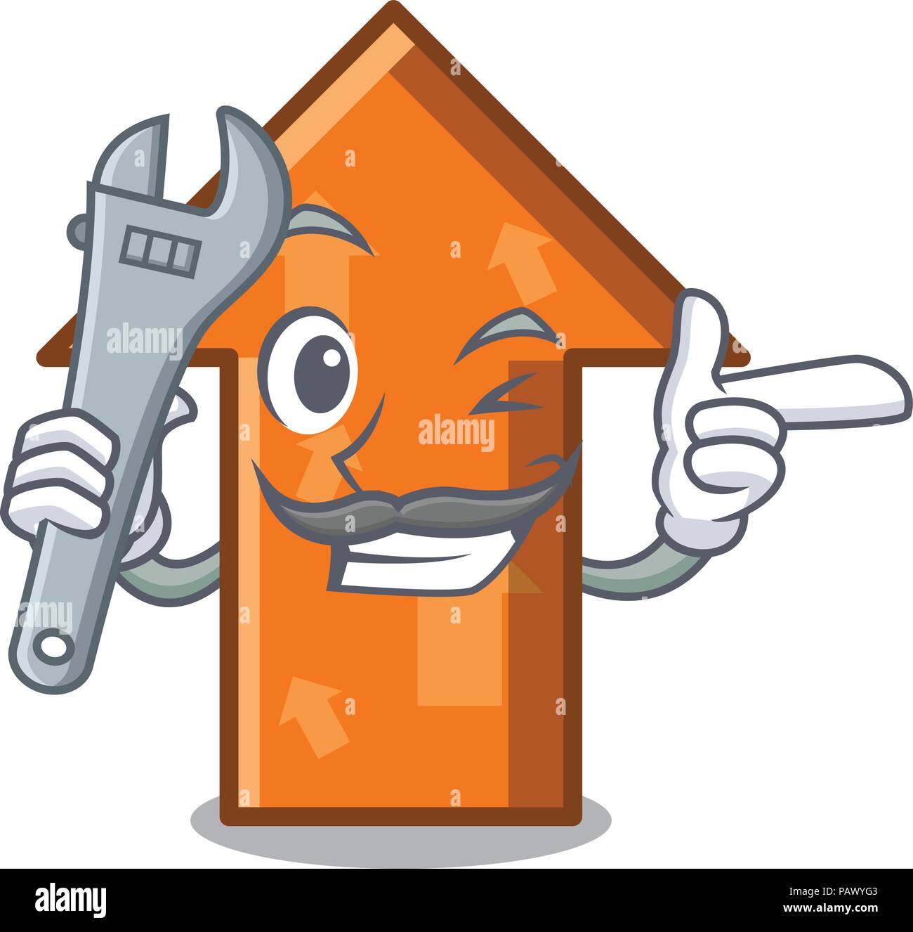 Mechanic arrow mascot cartoon style Stock Vector Image & Art - Alamy
