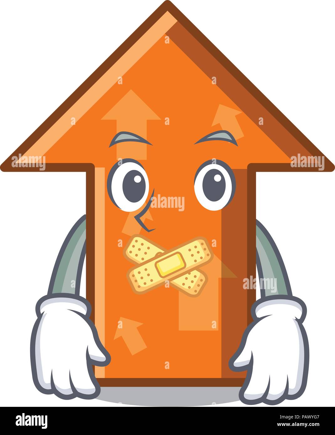 Silent arrow mascot cartoon style Stock Vector Image & Art - Alamy