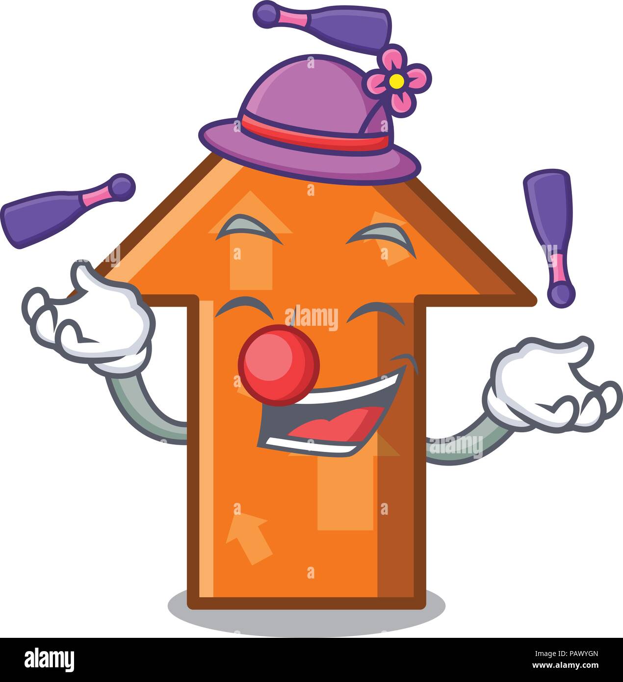 Juggling arrow mascot cartoon style Stock Vector Image & Art - Alamy