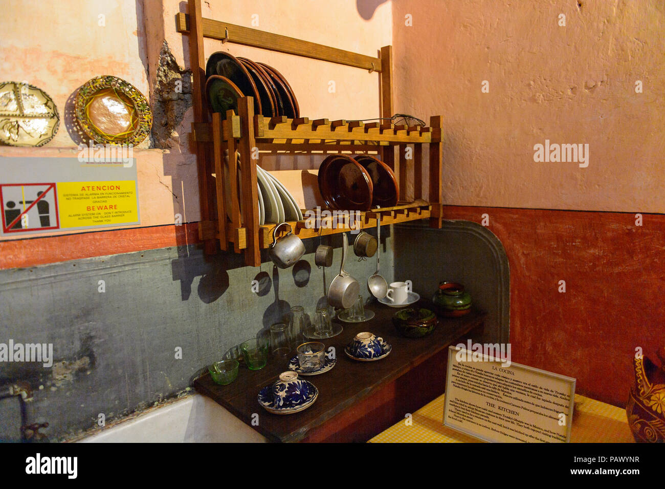 COYOACAN, MEXICO - OCT 28, 2016: Kitchen of the Leon Trotsky House ...