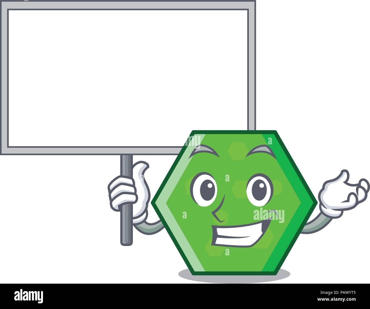 Bring board octagon character cartoon style Stock Vector Image & Art ...