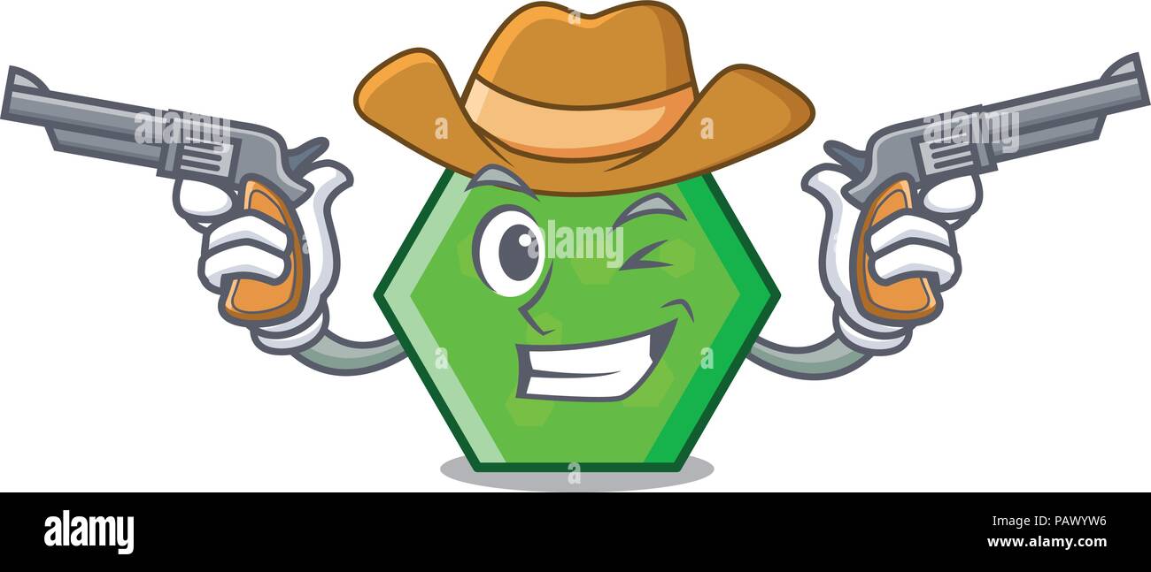 Cowboy octagon character cartoon style Stock Vector Image & Art - Alamy