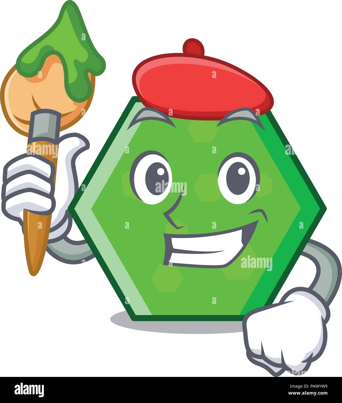 Artist octagon character cartoon style Stock Vector Image & Art - Alamy