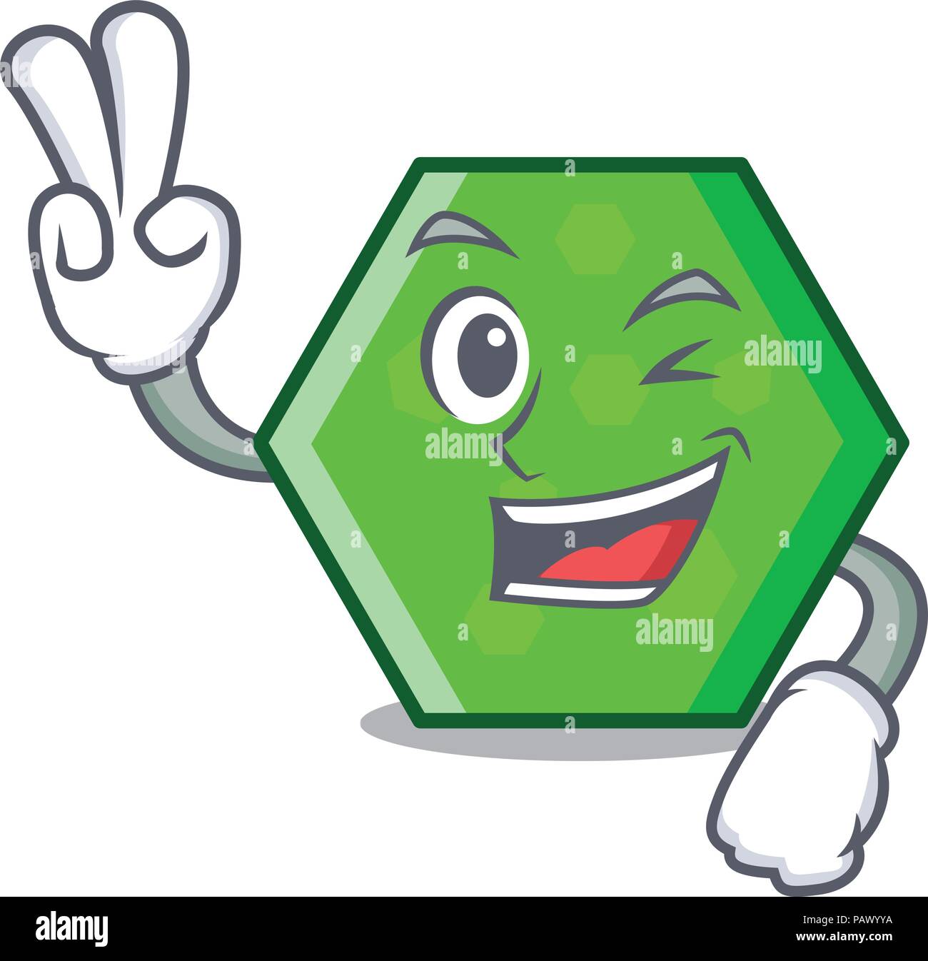 Two finger octagon character cartoon style Stock Vector Image & Art - Alamy