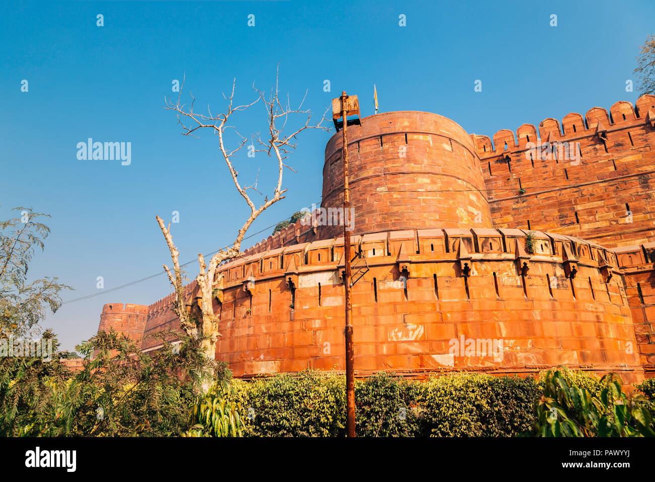 Agra Fort historical architecture in Agra, India Stock Photo - Alamy