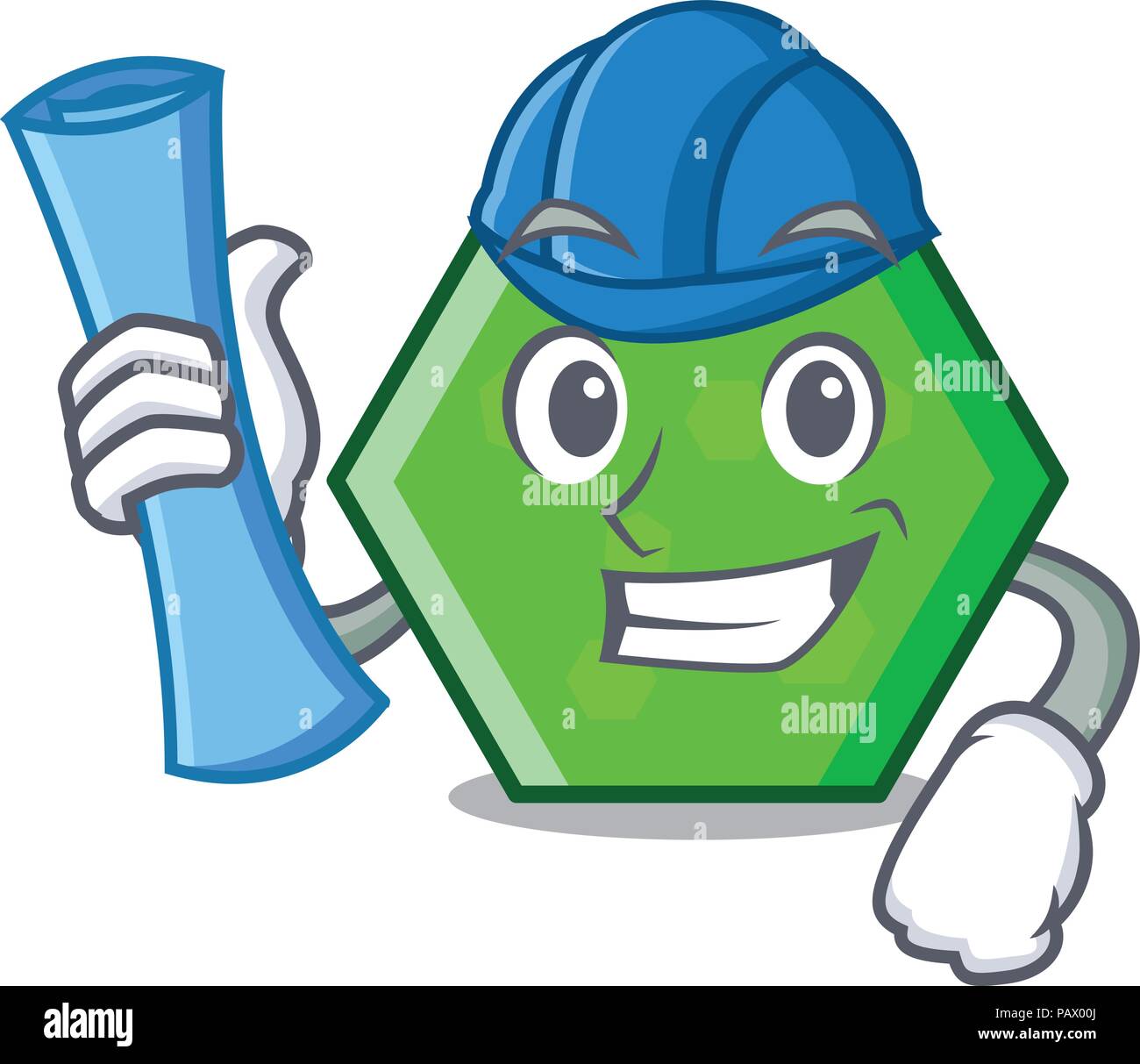 Architect octagon character cartoon style Stock Vector Image & Art - Alamy