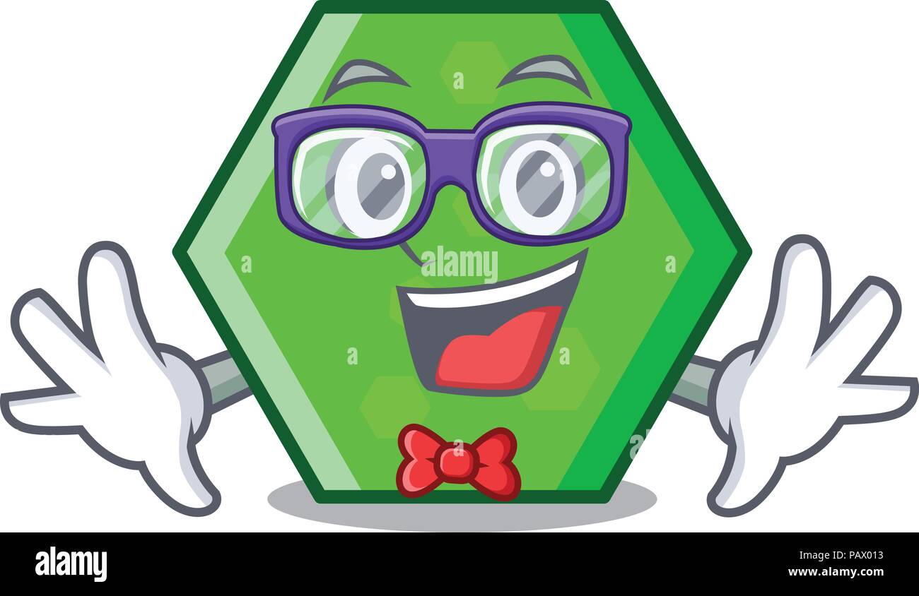 Geek octagon character cartoon style Stock Vector Image & Art - Alamy