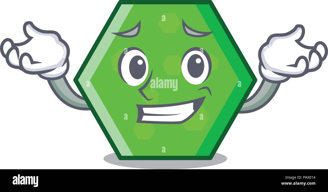 Grinning octagon character cartoon style Stock Vector Image & Art - Alamy