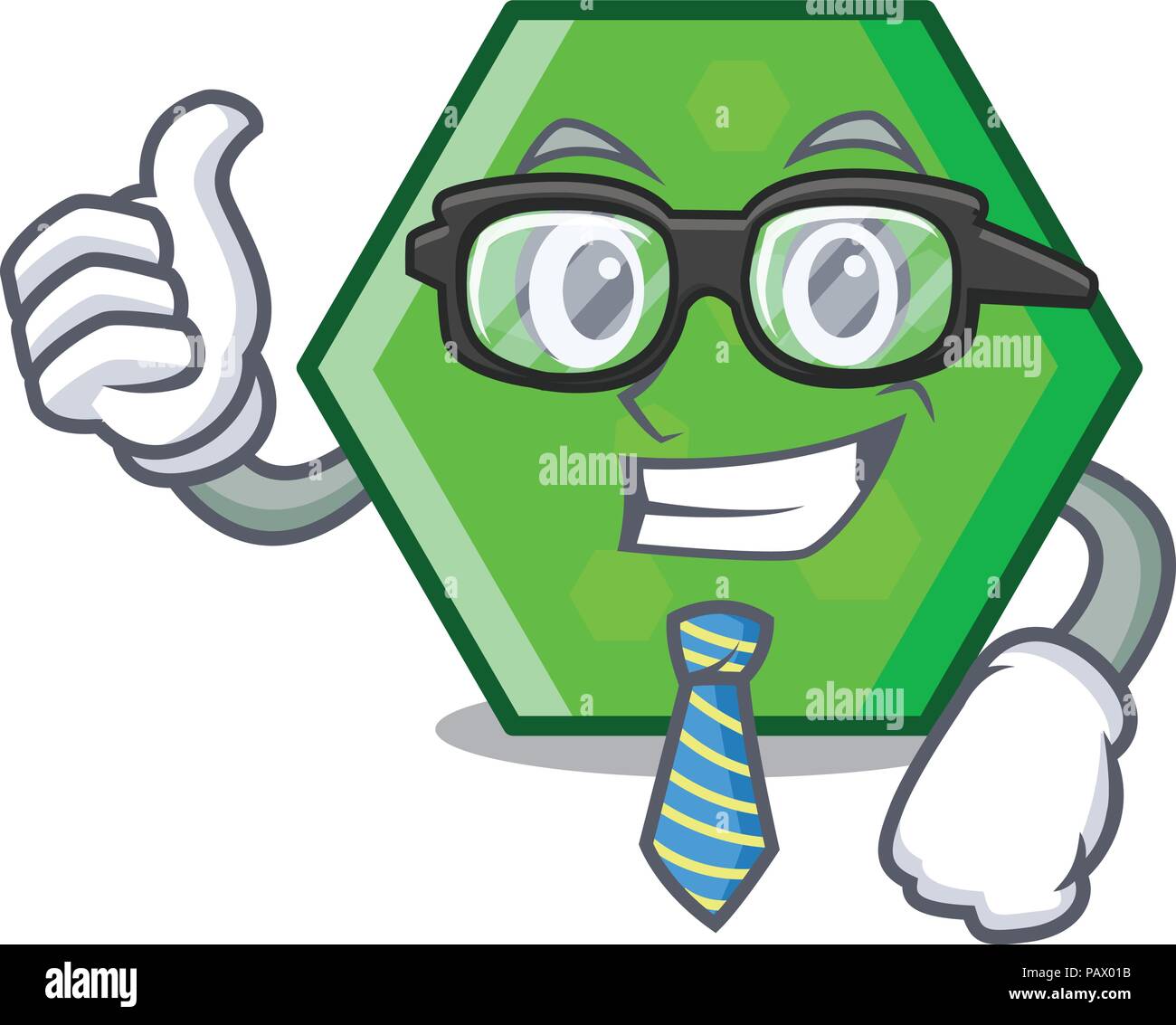 Businessman octagon character cartoon style Stock Vector Image & Art ...