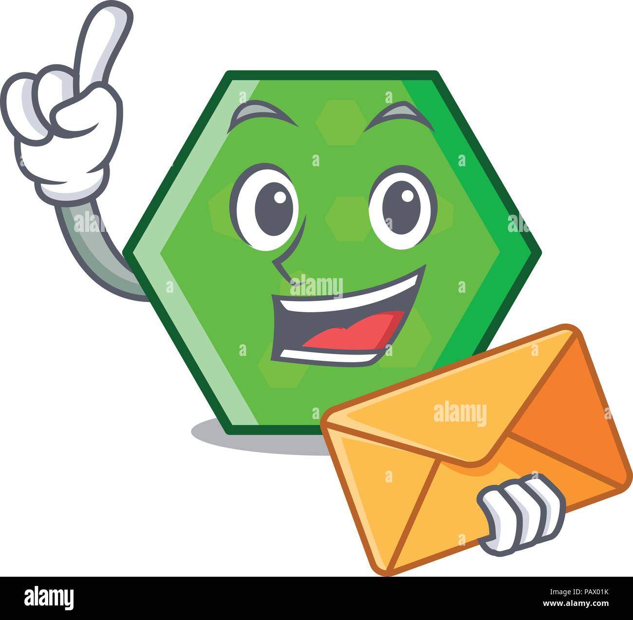With envelope octagon character cartoon style Stock Vector Image & Art ...