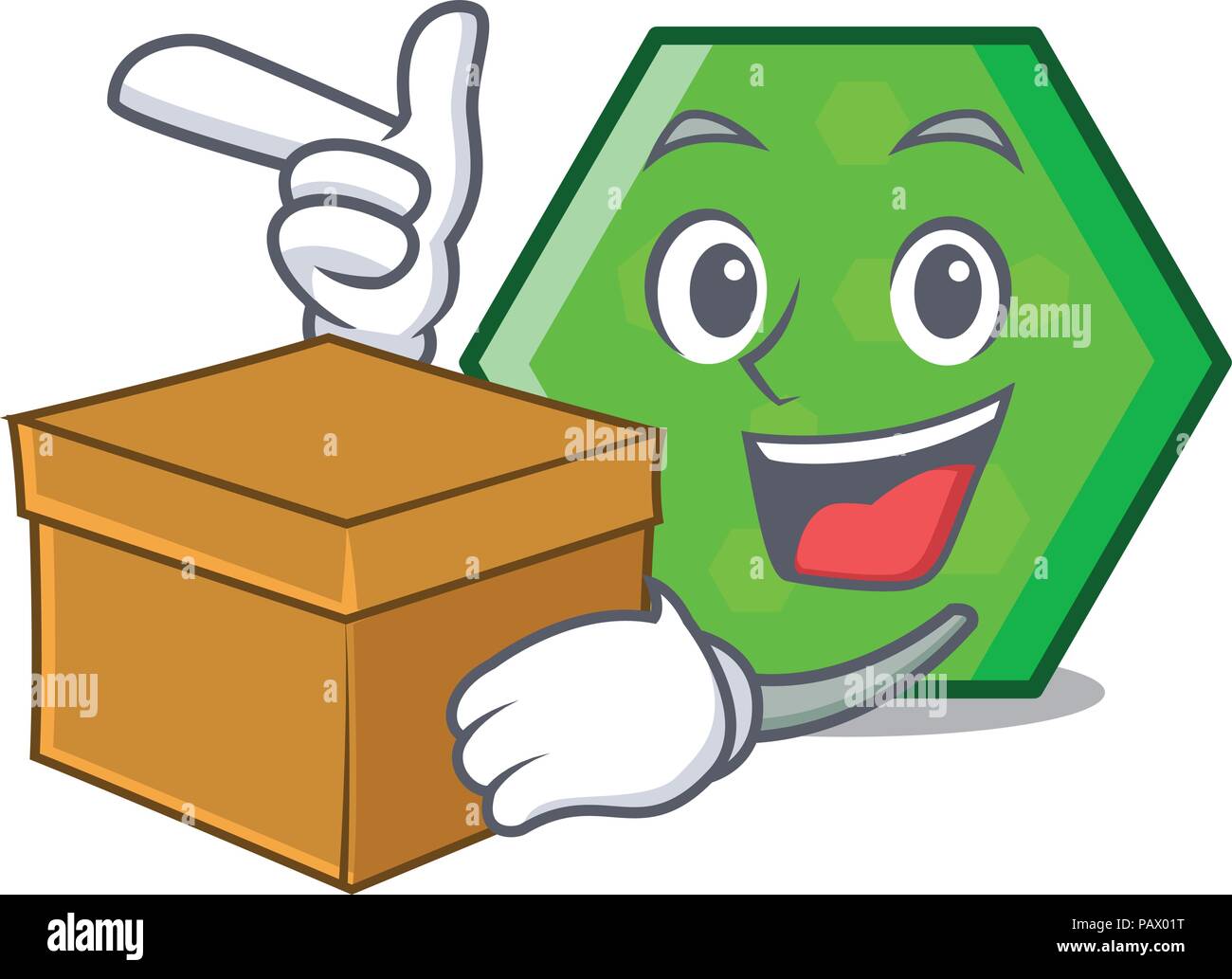 With box octagon character cartoon style Stock Vector Image & Art - Alamy