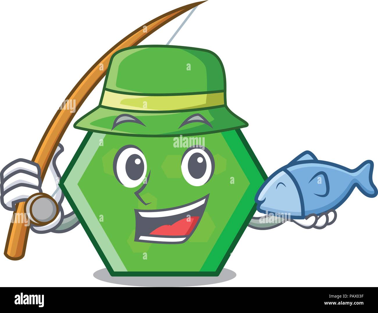 Octagon shape cartoon fish Stock Vector Images - Alamy